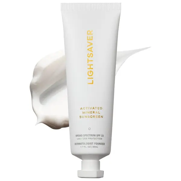 LIGHTSAVER Shade 0 Activated Non-tinted Mineral Face Sunscreen Broad Spectrum Spf 33