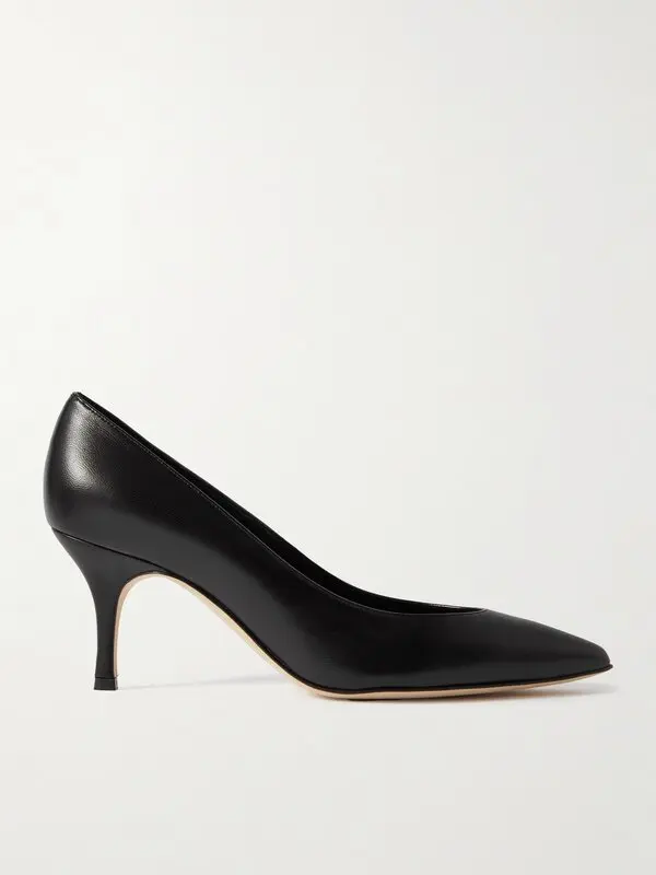 Manolo Blahnik Kietta 70 Leather Pumps - Black