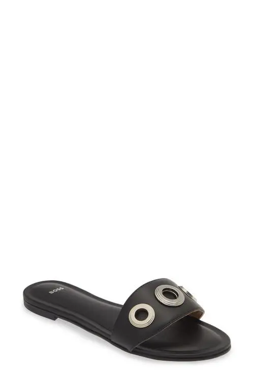 Hugo Boss Millie Leather Slide Sandal