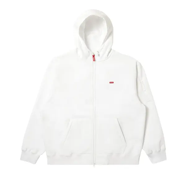 Supreme Windstopper Zip Up Hooded Sweatshirt - White