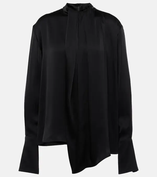 Magda Butrym Silk Satin Blouse - Black