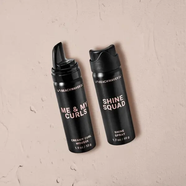 THE BEACHWAVER CO. Travel Set Of 2: Me & My Curls Mousse + Shine Squad Shine Spray