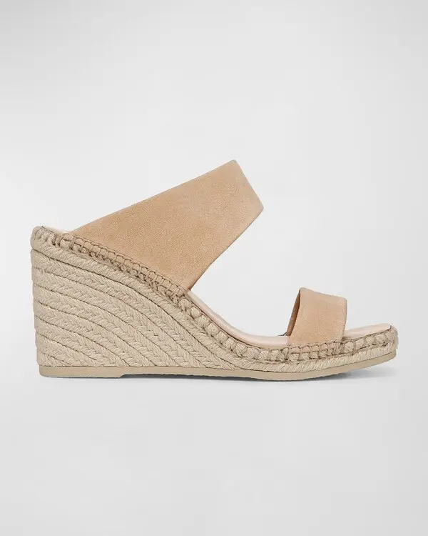 Vince Greta Suede Wedge Espadrille Sandals