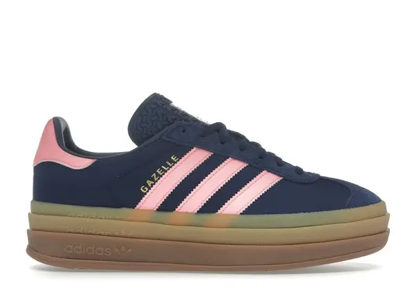 Adidas Gazelle Bold Platform Sneakers - Dark Blue/pink Spark
