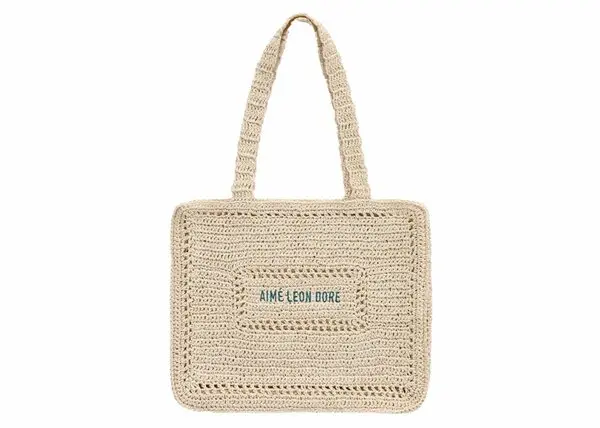 Aimé Leon Dore Crochet Tote Bag - Beige