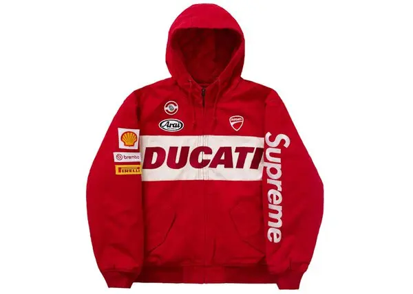 Supreme Hooded Work Jacket - Red