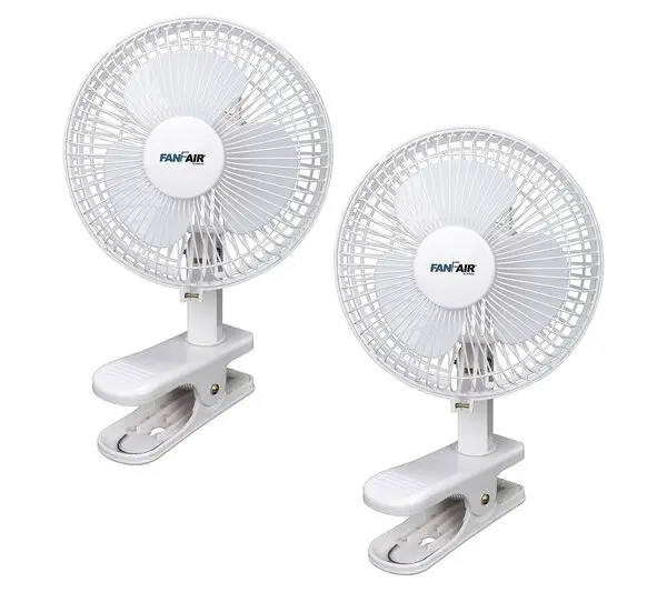 FANFAIR 6' 2-speed Clip-on Fan 2pk