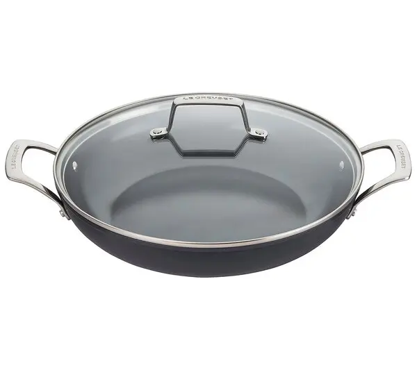 LE CREUSET Essential 4 Qt Shallow Braiser W/ Gl Ass Lid
