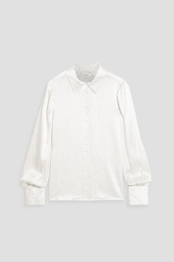 FRAME Victorian Striped Silk-satin Shirt