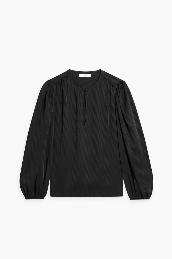 FRAME Satin-jacquard Blouse