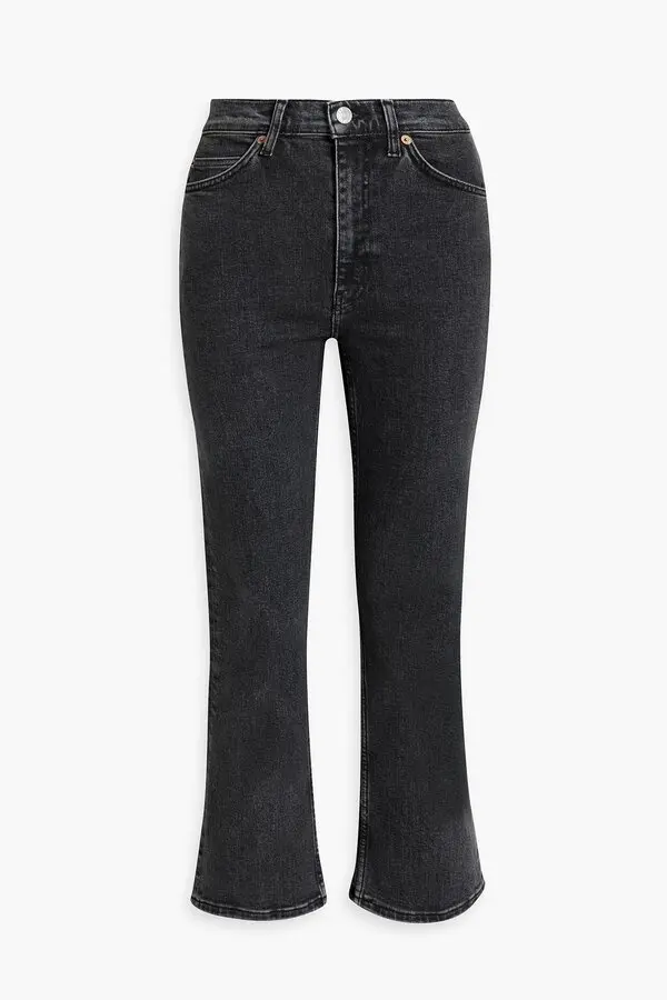 RE/DONE 70s Cropped High-rise Bootcut Jeans