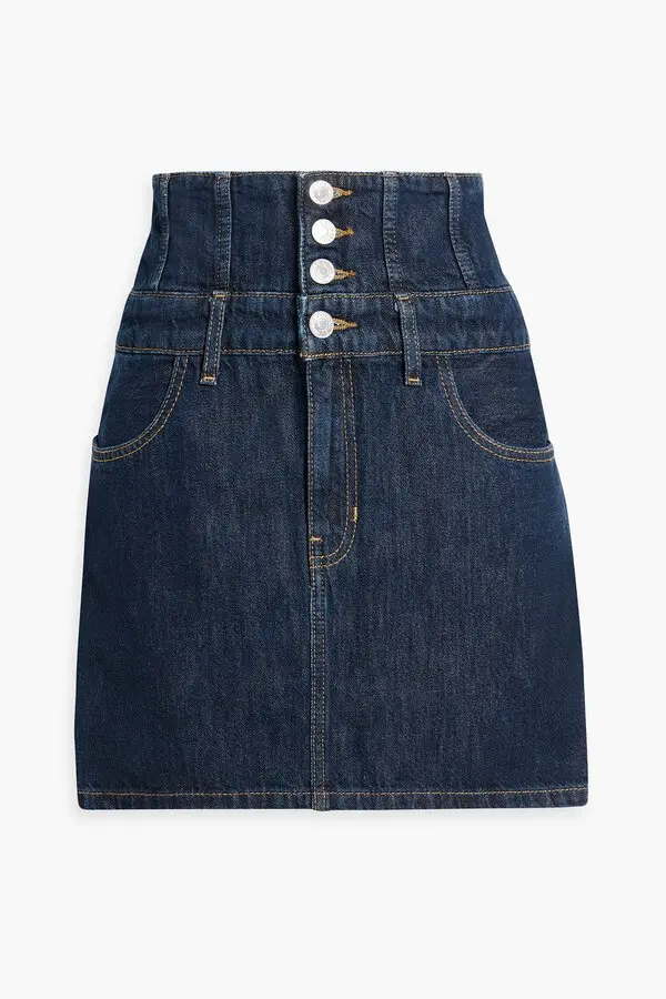 RE/DONE Corset Denim Mini Skirt - Dark Denim