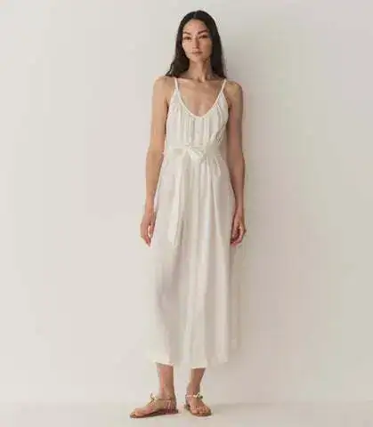 Nevita Linen Dress - Salt