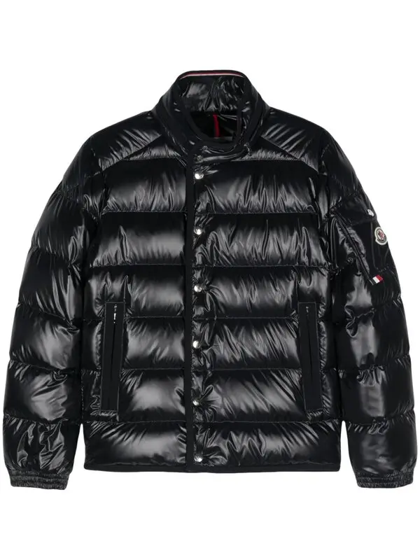 Moncler High-neck Quilted Jacket - Blue