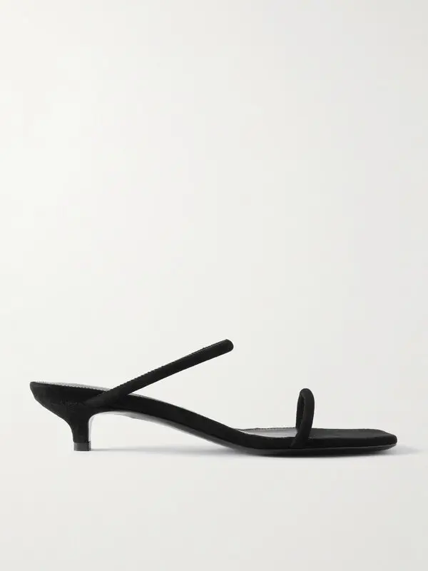 TOTÊME The Minimalist Suede Sandals - Black