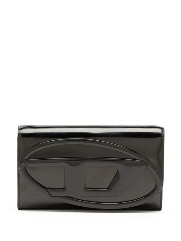 Diesel 1dr Leather Wallet-on-chain - Black