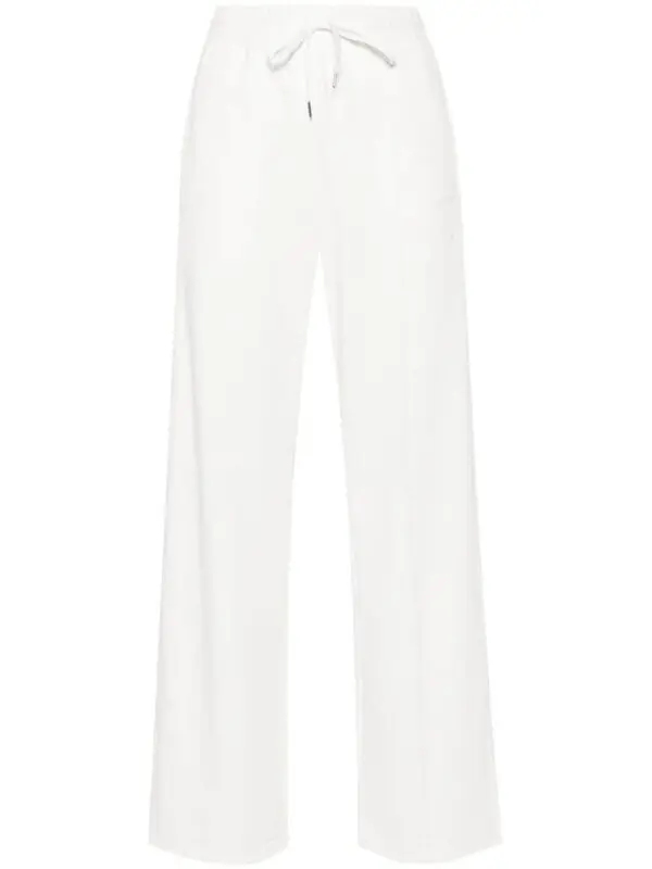 P.a.r.o.s.h Logo-embroidered Straight Trousers - White