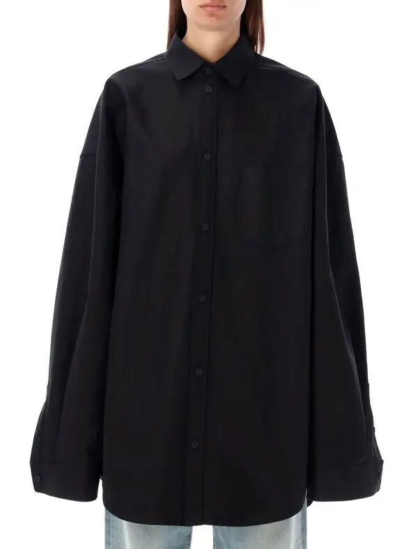 Buy Balenciaga Overshirt Dress Black At 35% Off Editorialist