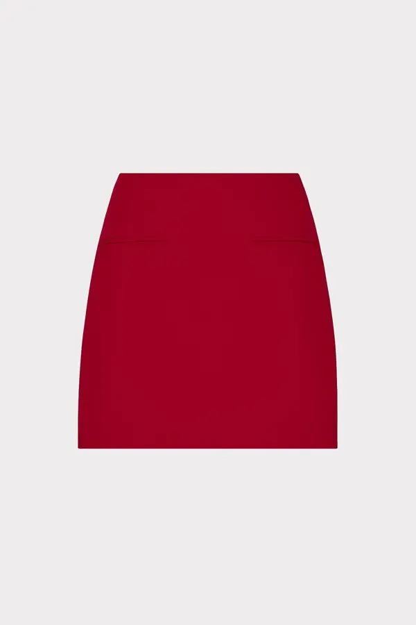 MILLY Lizzy Cady Mini Skirt - Wine