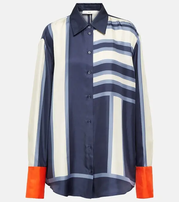 Sir The Label Dazed Printed Silk Shirt