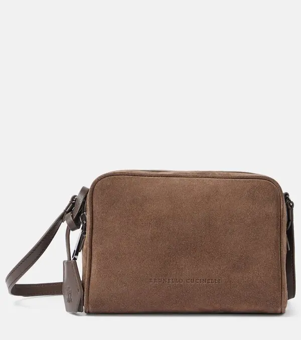 Brunello Cucinelli Small Suede Crossbody Bag
