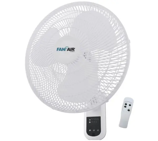 FANFAIR 16' 3 Speed Wall Fan W/ Remote