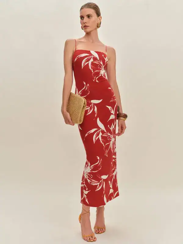 Reformation Elise Knit Dress In Red - 50% Off | Editorialist