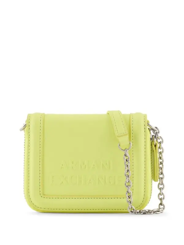 Armani Exchange Faux-Leather Wallet-On-Chain In Green 20% Off