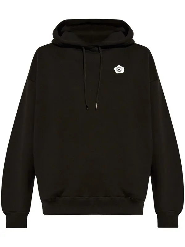 Kenzo Boke Flower Cotton Hoodie - Black