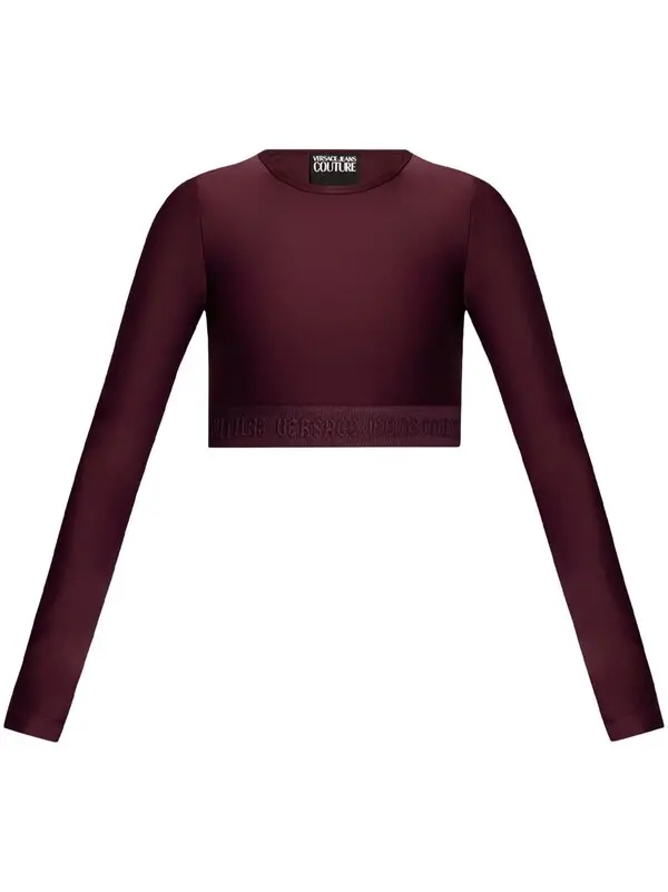 Versace Logo Cropped Top - Red