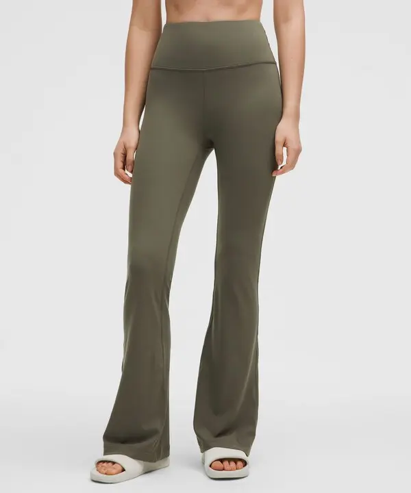 Lululemon Groove Nulu Super-high-rise Flared Pants - Army Green