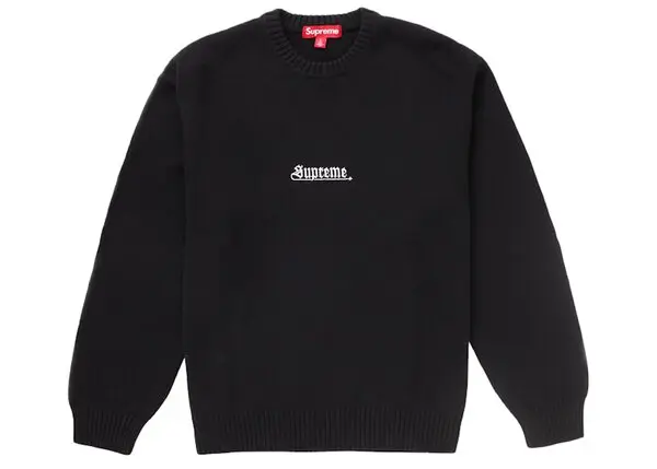 Supreme Old English Crewneck Sweater - Black