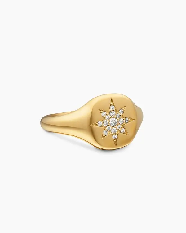 David Yurman Cable Collectibles® Compass Pinky Ring In 18k Yellow Gold ...