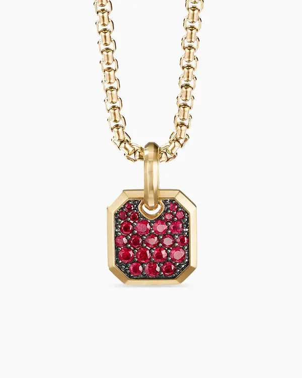 David Yurman Roman Amulet In 18k Yellow Gold With Rubies - Ruby ...