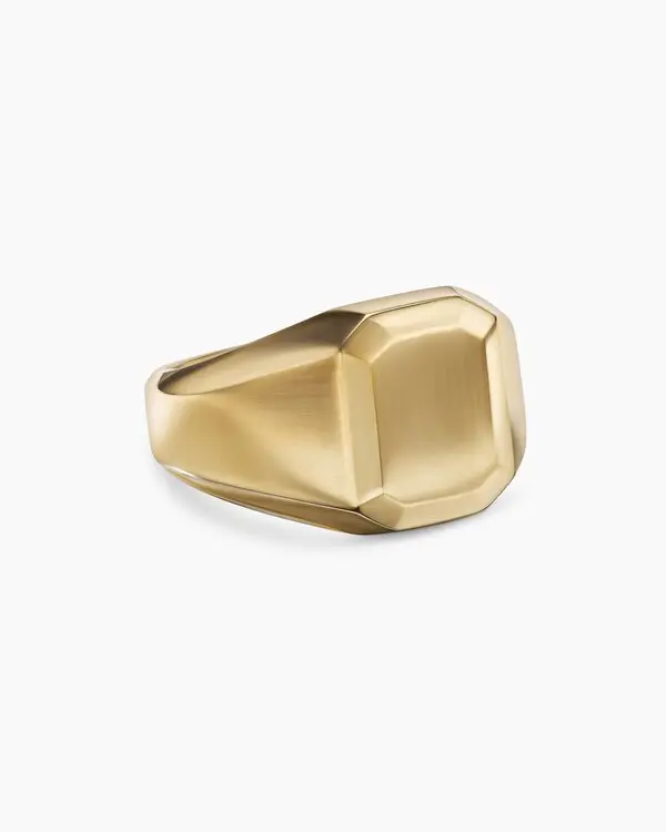 David Yurman Deco Heirloom Signet Ring In 18k Yellow Gold - All 18k ...