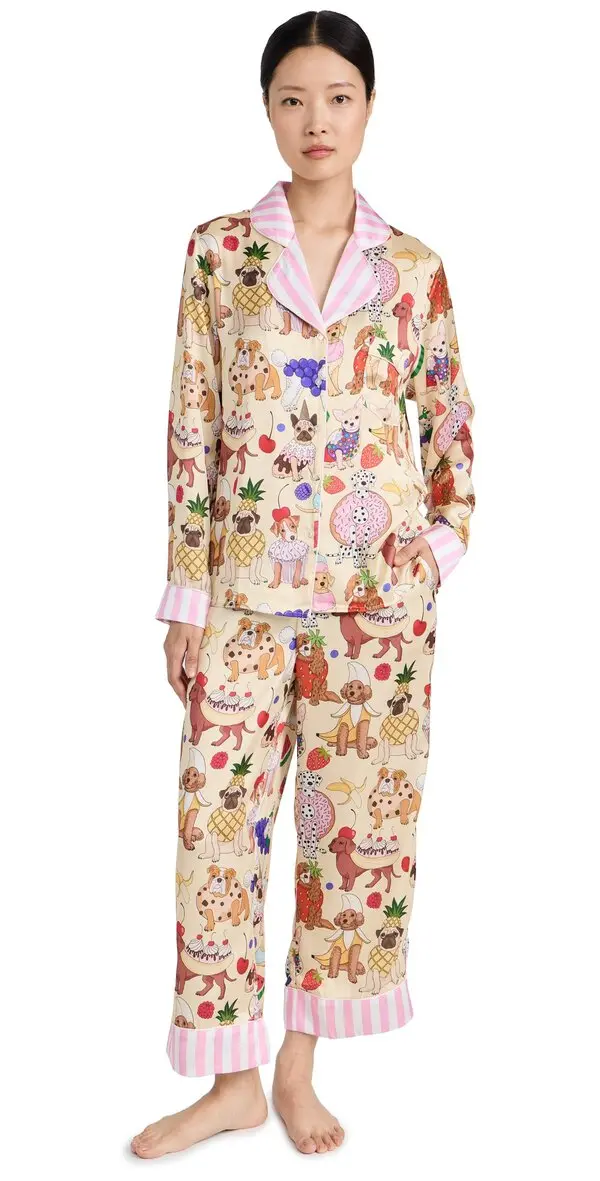 KAREN MABON Dog Desserts Long Sleeve Pajama Set