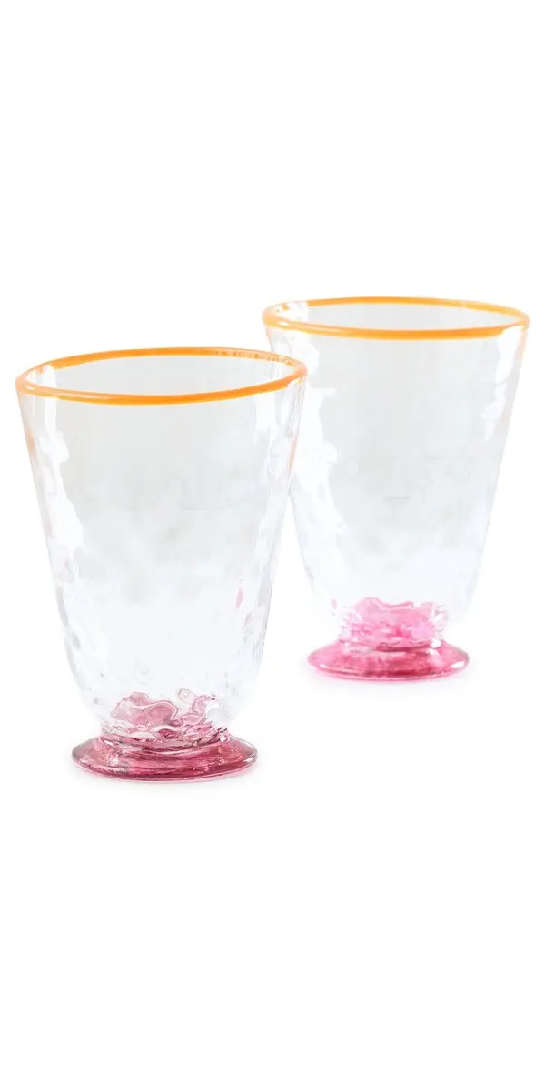 La DoubleJ Set Of 2 Quilted Glasses