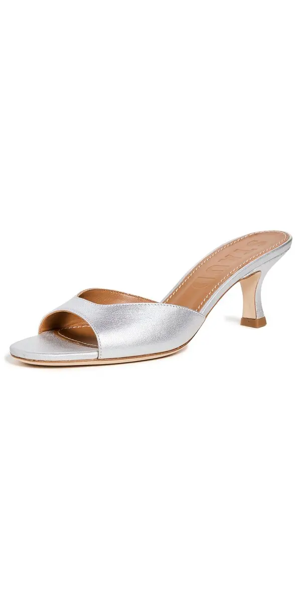 Staud Brigitte Mules - Silver