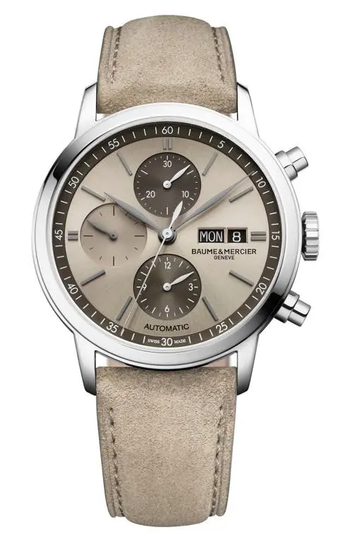 Baume & Mercier Classima Chronograph Leather Strap Watch