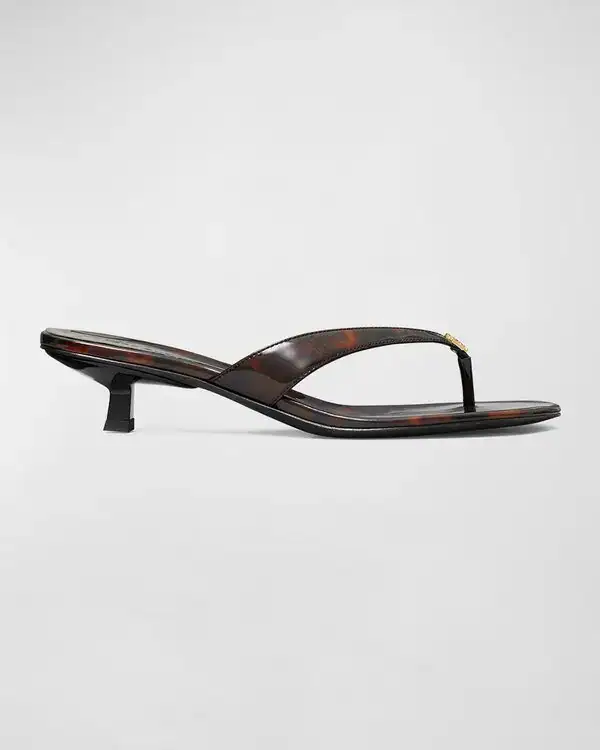 Tory Burch Capri Tortoiseshell Medallion Flip Flop Sandals - Tortoise ...