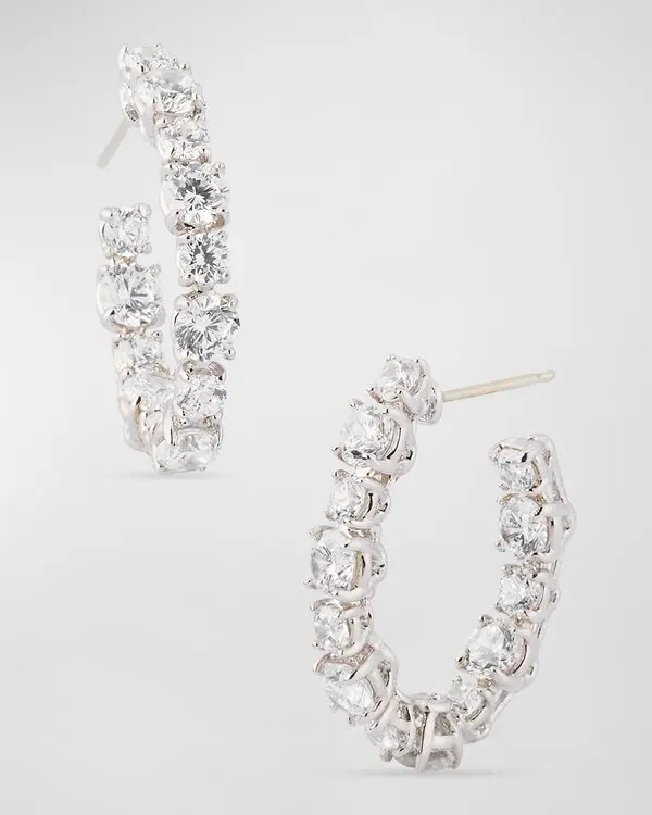 FANTASIA BY DESERIO Mixed Stone Cubic Zirconia Hoop Earrings