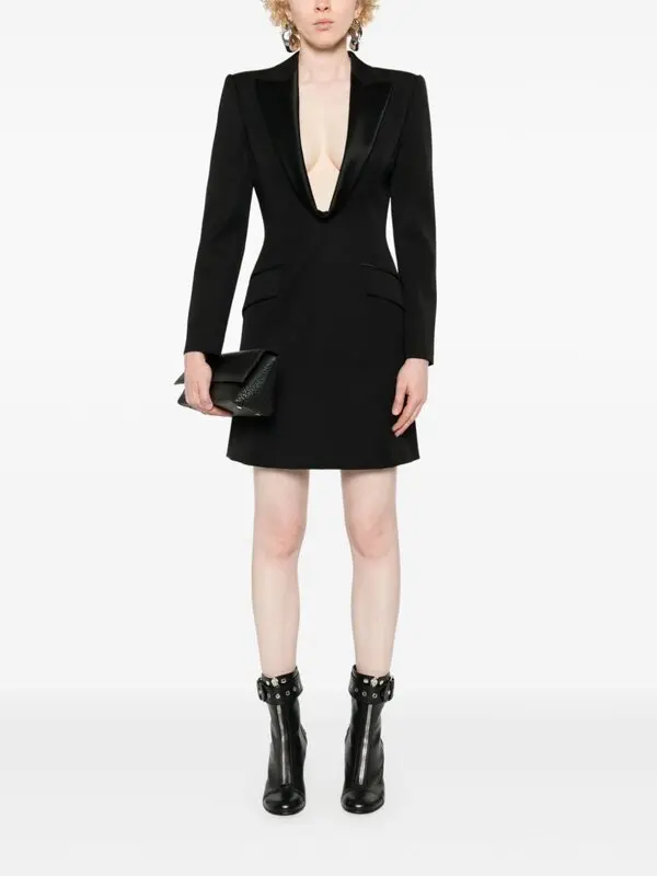 Alexander McQueen Peak-lapel Wool Dress