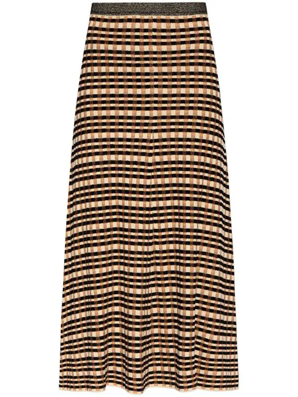 Ulla Johnson Amal Checked Jacquard Skirt