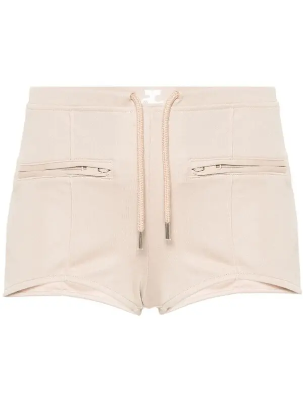COURREGES Drawstring Mini Shorts