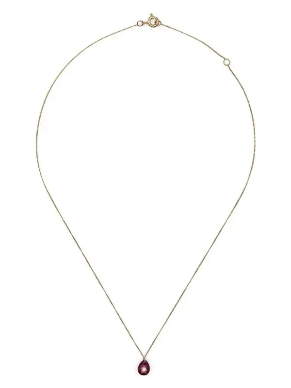 Pascale Monvoisin 9kt Yellow Orso Diamond And Ruby Necklace