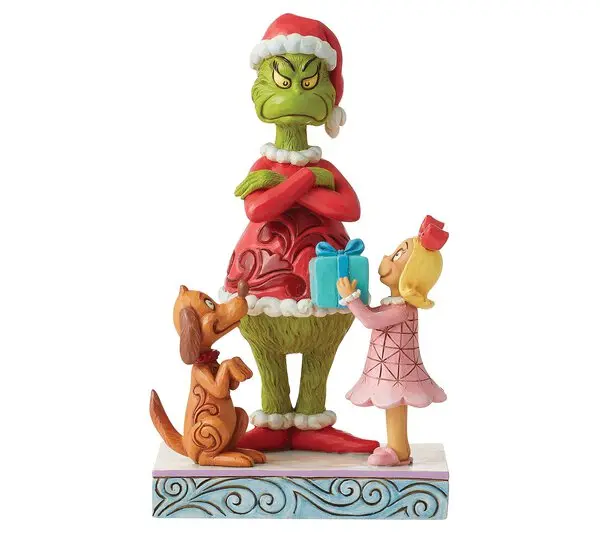JIM SHORE Enesco Grinch Max,cindy Giving Gi Ft Togrinch