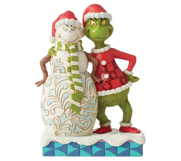 JIM SHORE Enesco Grinch Grinch With Grinchy Snowman