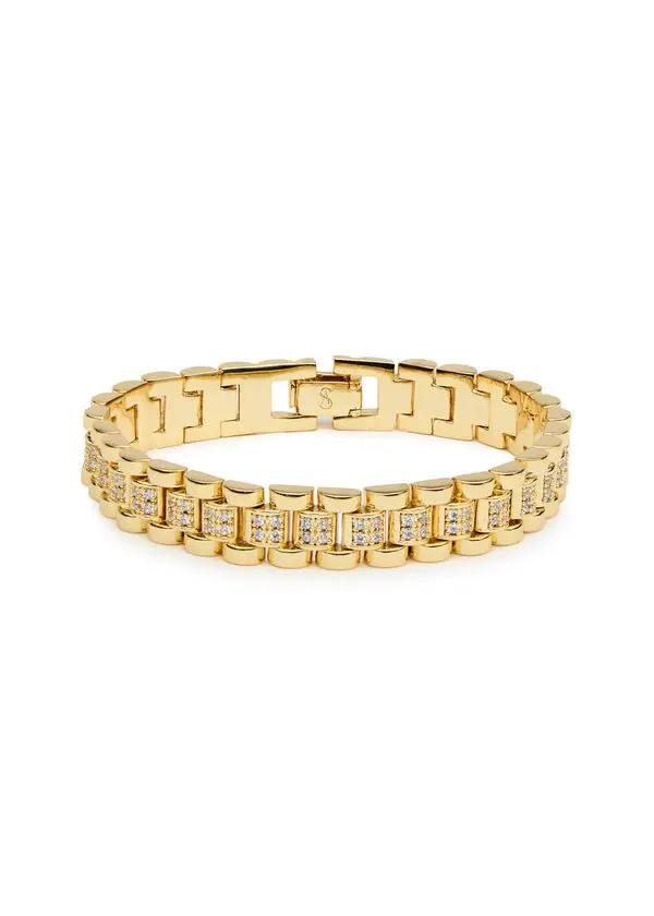 ANISA SOJKA Crystal-embellished -plated Bracelet
