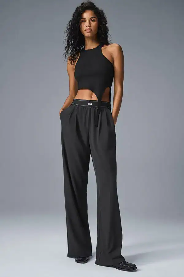 Alo Yoga Suit Up Trouser In Size - Black | Editorialist