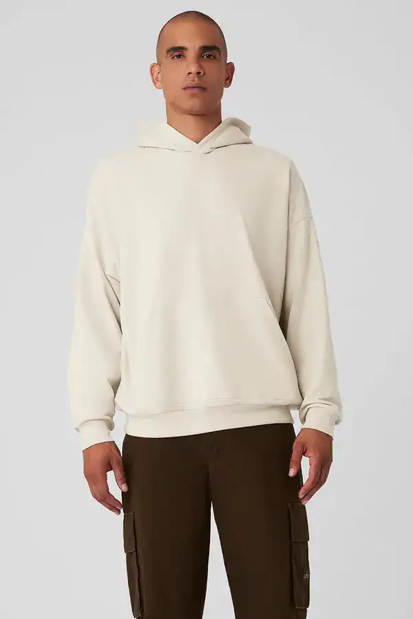 Alo Yoga Double Take Hoodie In Beige - Bone | Editorialist